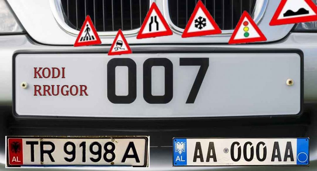 Kodi Rrugor/ Nëse ke para mund ta vësh targën e makinës BOBI 007 ...